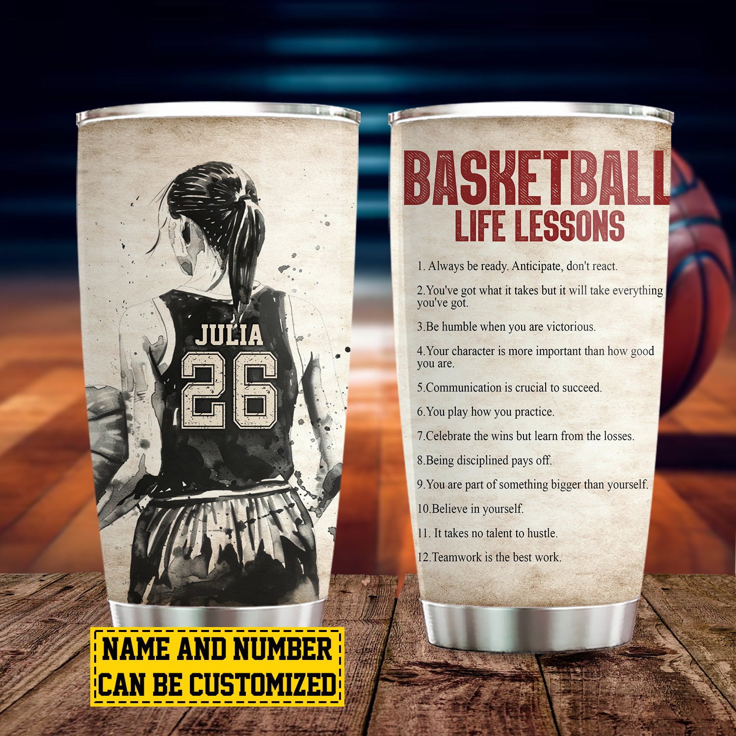 Personalized Basketball Girl Tumbler, Basketball Life Lessons, Sports ...