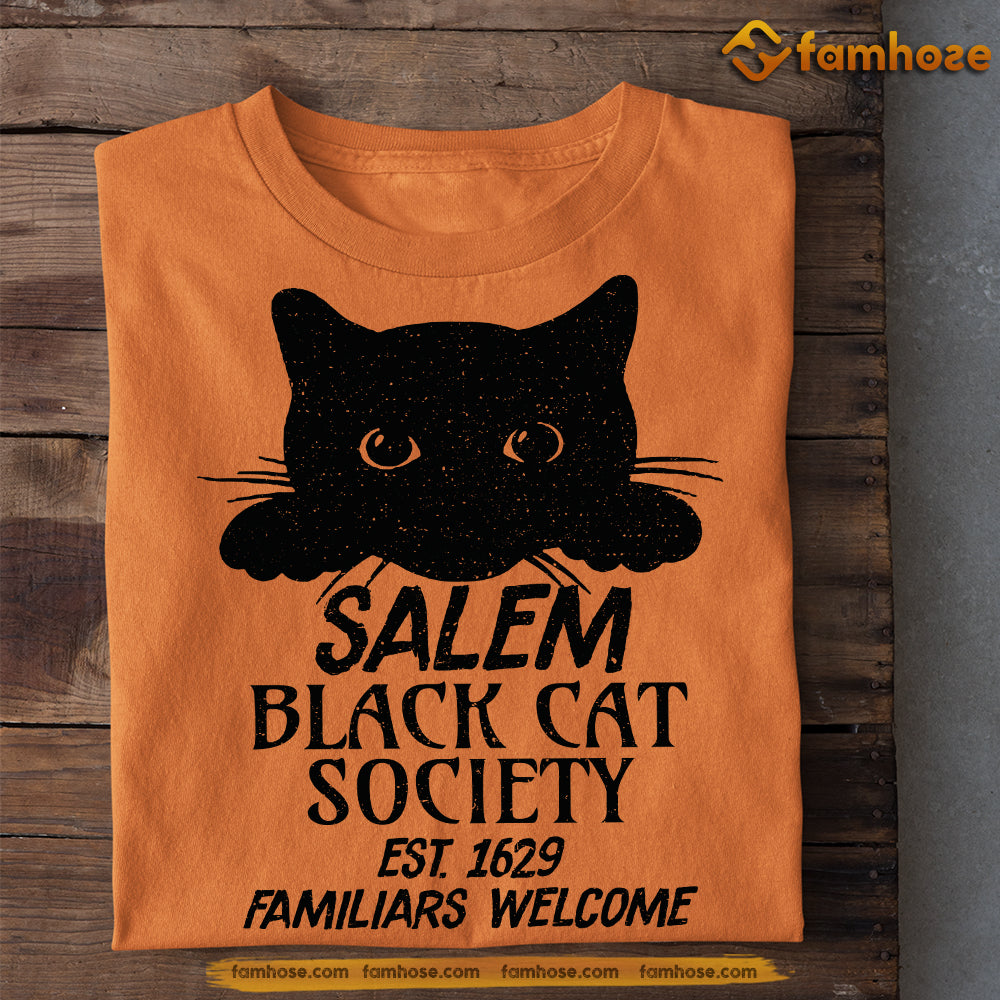 Halloween Black Cat T-shirt, Salem Black Cat, Gift For Cat Lovers, Cat ...