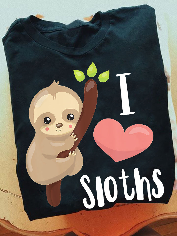 I Love Sloths, Sloth T-shirt, Team Sloth Lover Gift, Sloth Tees – Famhose