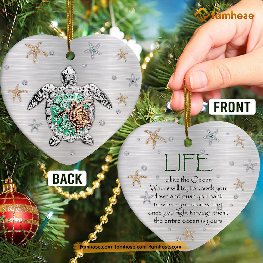 Christmas Turtle Ornament, Ocean Try To Knock You Down You Started Gif ...