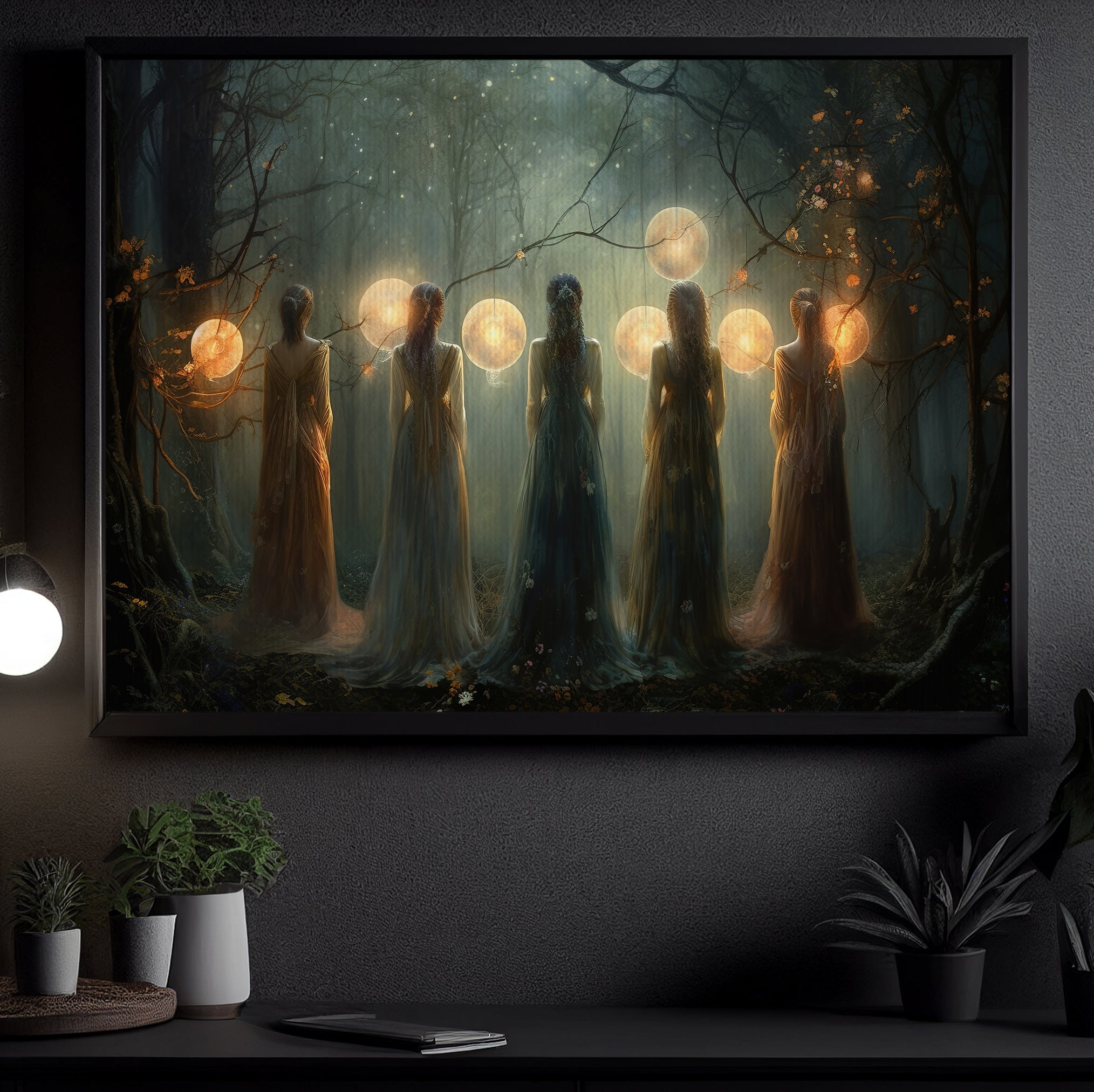 In The Forest Have Moon Calling Magic Witchy Canvas Wall Art Print - M ...