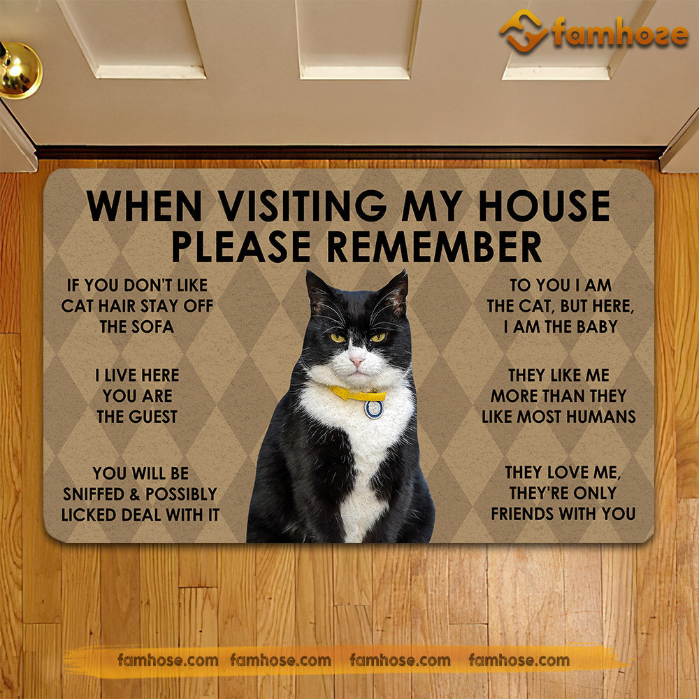 Cat Doormat, Please Remember I Live Here You AreThe Guest Gift For Cat ...