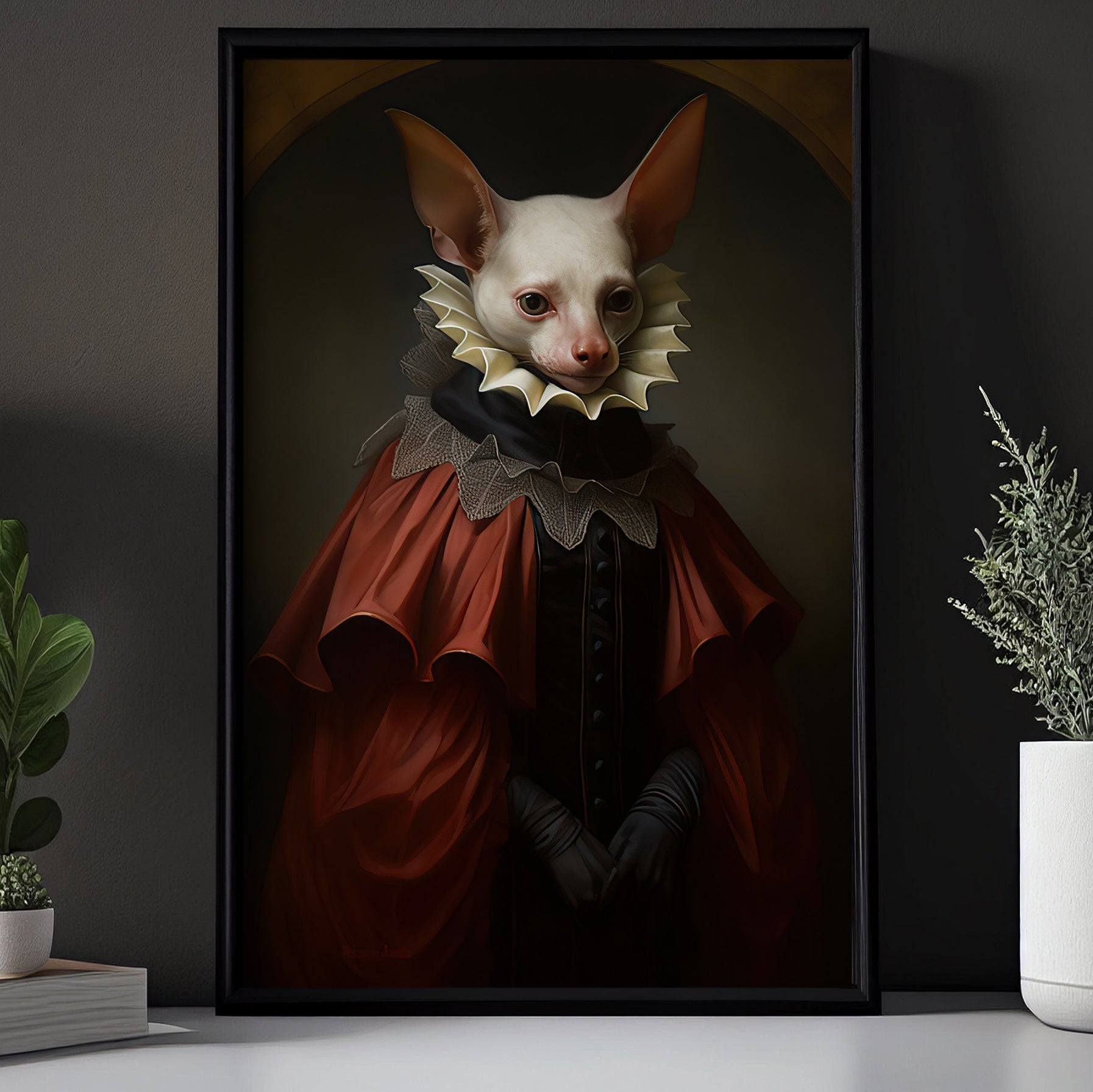 Victorian Bat Earl Gothic, Bat Canvas Painting, Victorian Animal Wall ...