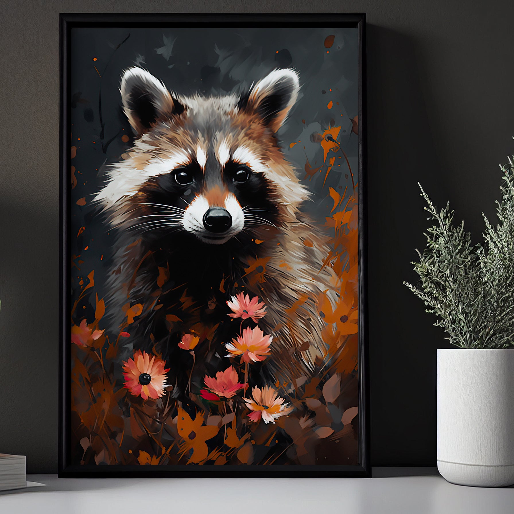 Raccoon Acrylic Painting
