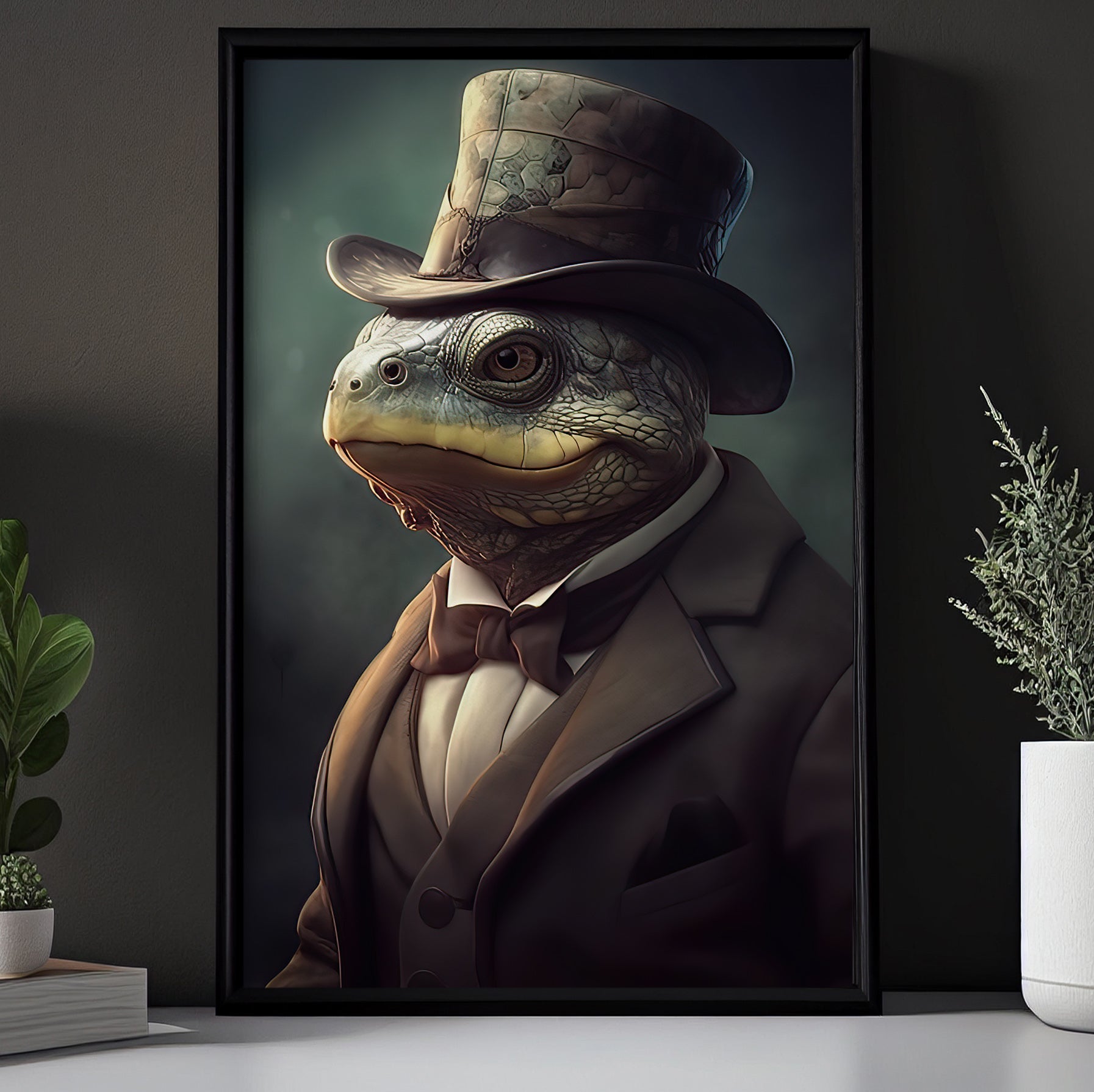 Gentleman Of The Marsh, Victorian Frog Canvas Painting, Victorian Anim ...