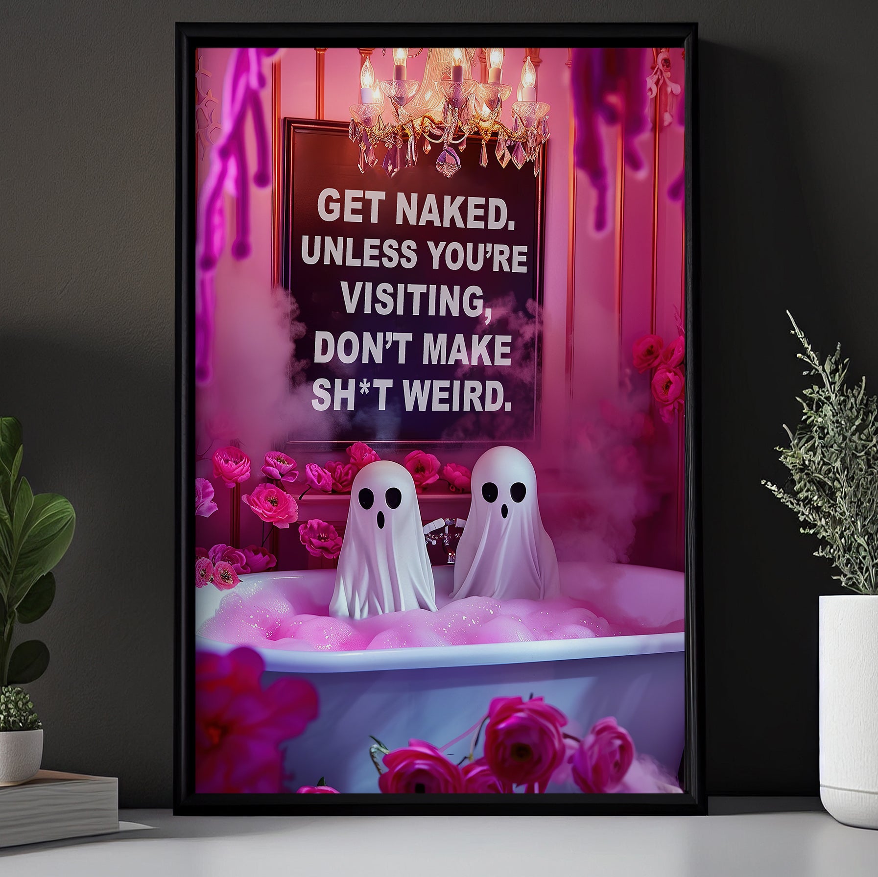 Spooky Spa Day, Ghost Canvas Painting, Spooky Season Wall Art Decor, H ...