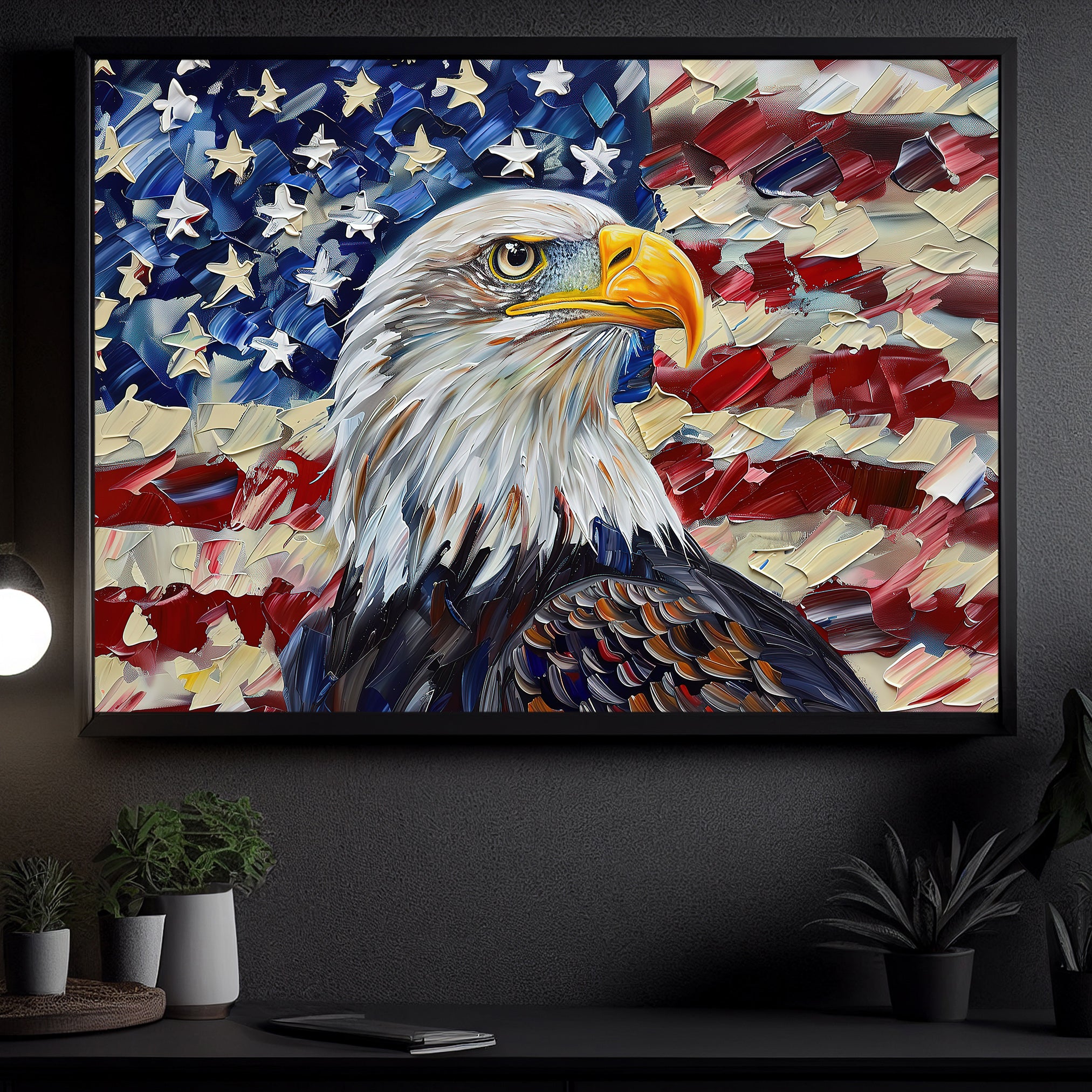 An American Symbol Eagle Canvas Painting Wall Art Decor Poster Gift