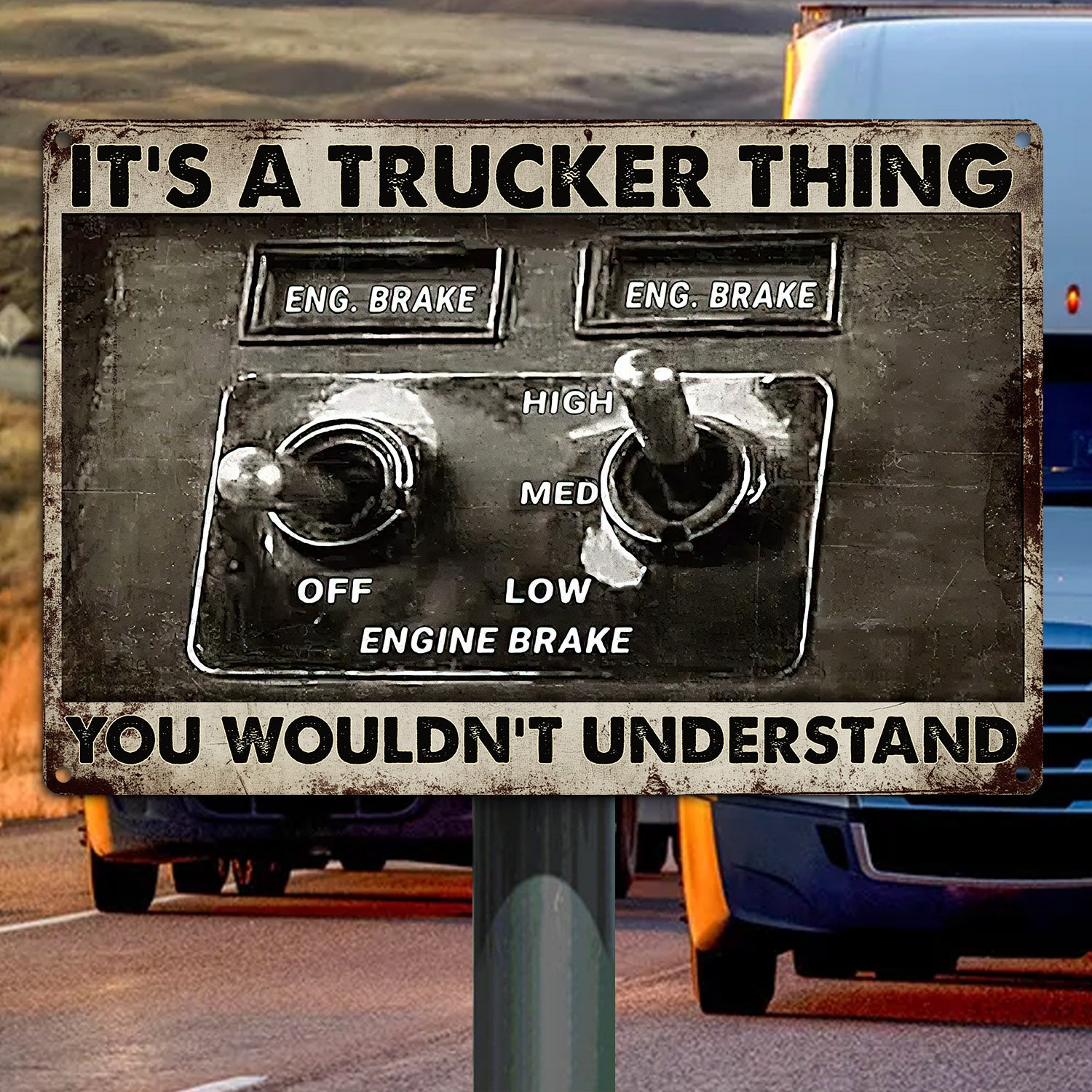 Funny Trucker Metal Sign, It's A Trucker Thing, Welcome To The Magical ...