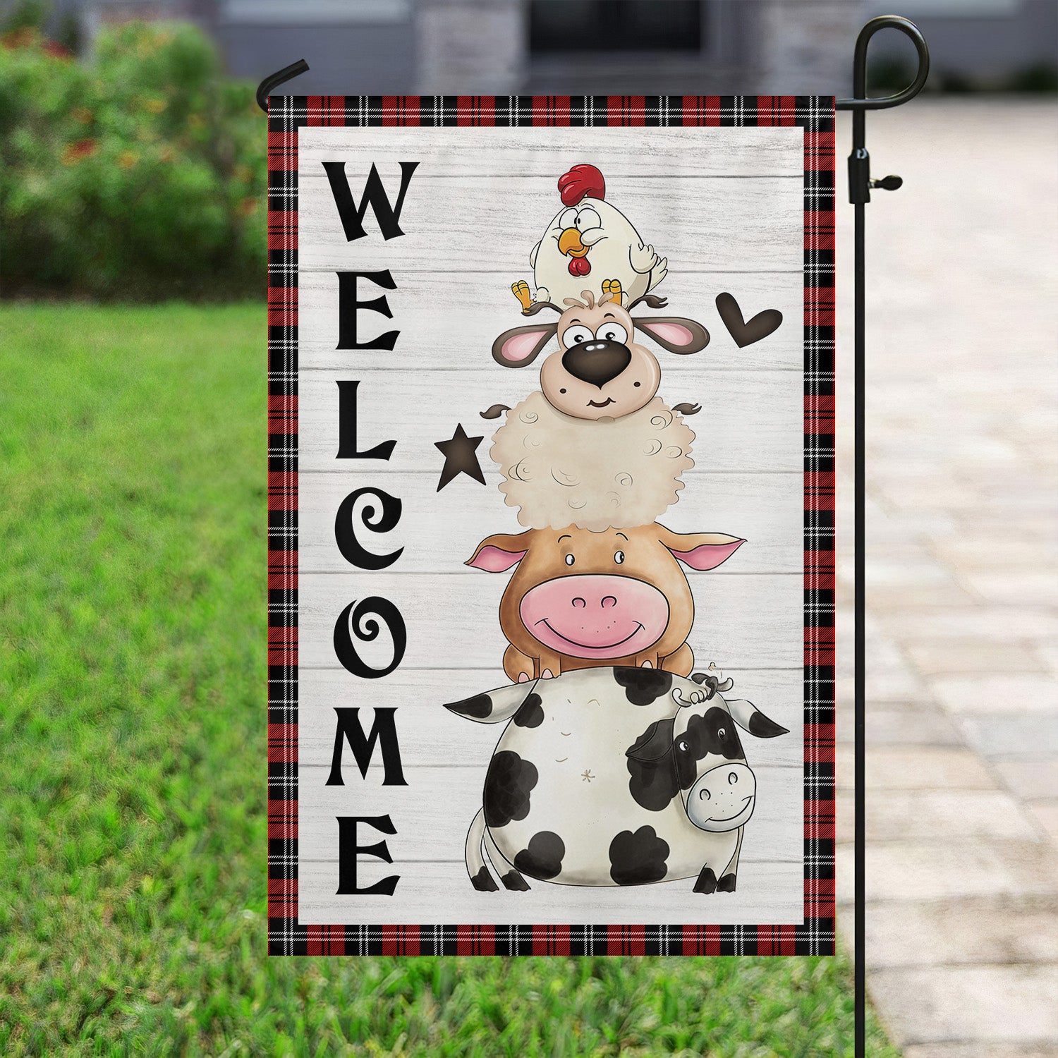 Farm Animals Flag, Welcome To My Farm, Gift For Farm Animals Lovers, F ...