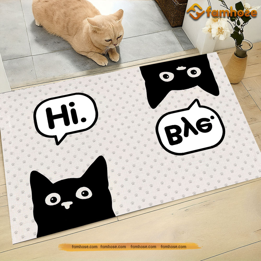 Vintage Cat Doormat, Hi & Bleh Cat Rug Doormat For Home Decor Housewar ...