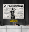 Volleyball Life Lessons, Personalized Motivational Volleyball Canvas P ...