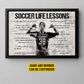 Soccer Life Lessons, Personalized Motivational Soccer Canvas Painting ...