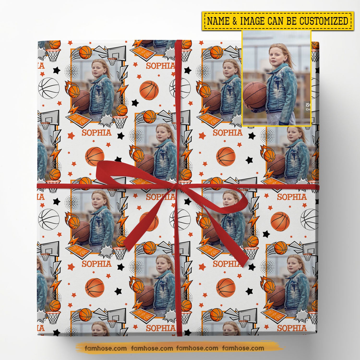 Personalized Basketball Wrapping Paper, Ballin’ In Style Wrapping Pape ...