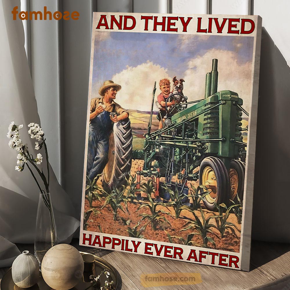 Tractor Poster & Canvas, And They Lived Happily Ever After, Tractor Ca ...