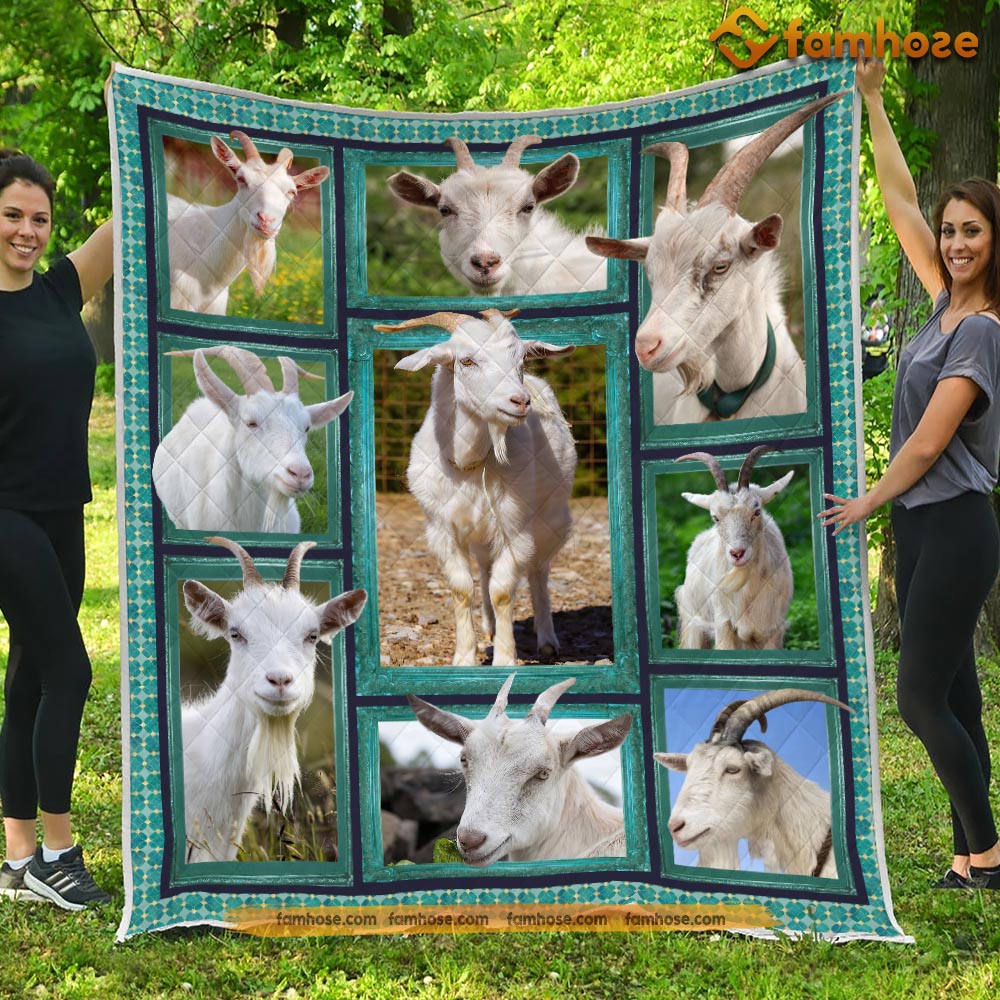 Goat Blanket, Little Goat Togethe Goat Fleece Blanket - Sherpa Blanket ...