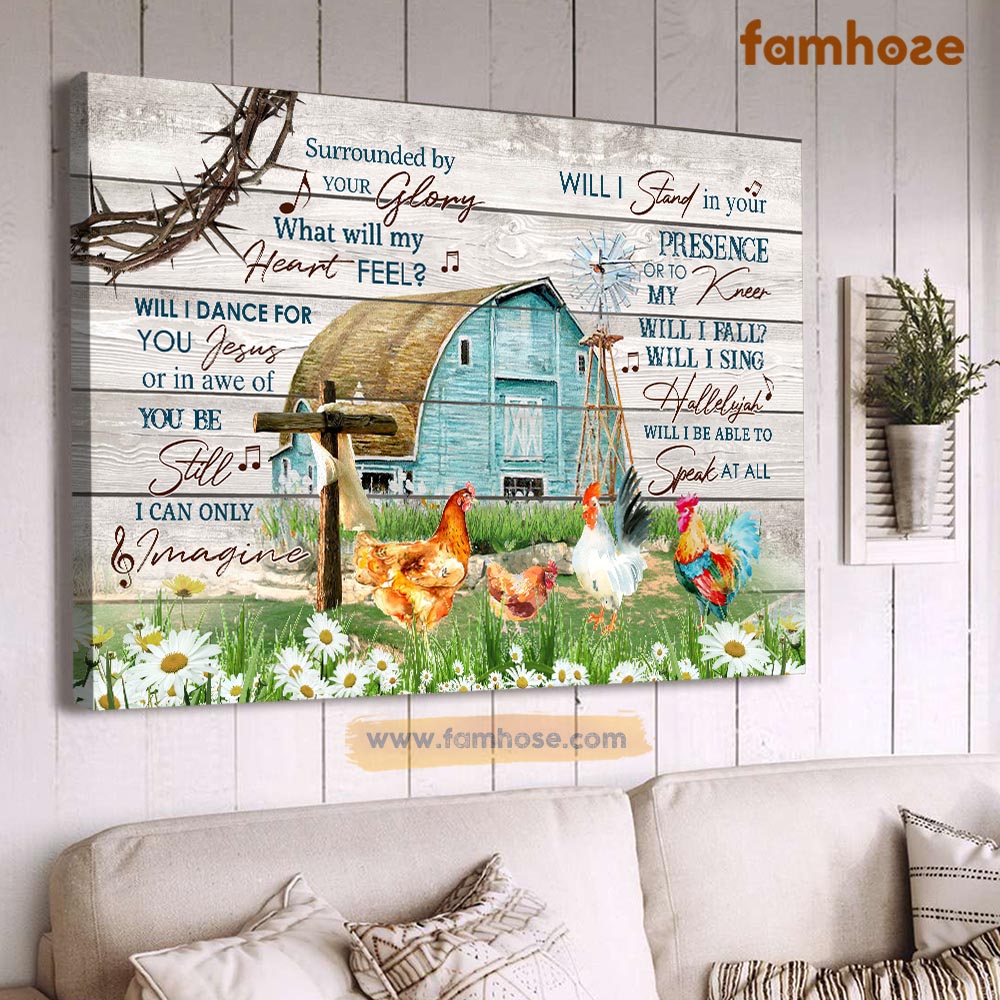 Funny Chicken Poster & Canvas, What Will My Heart Feel Will I Dance Fo ...