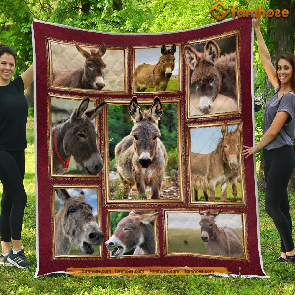 Strong Donkey Blanket, Look At Me Donkey Fleece Blanket - Sherpa Blank ...