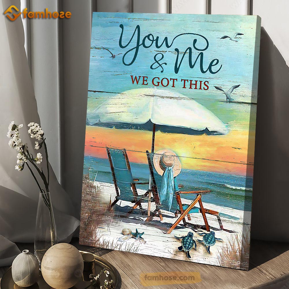 Turtle Poster/Canvas, You And Me We Got This, Turtle Canvas Wall Art ...