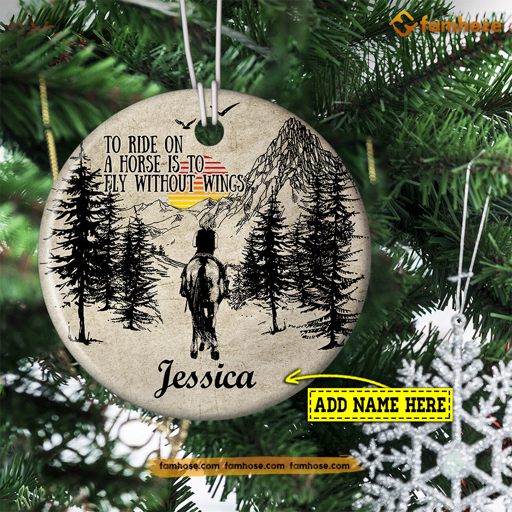 Christmas Horse Riding Ornament, To Ride On A Horse Is To Fly Without ...