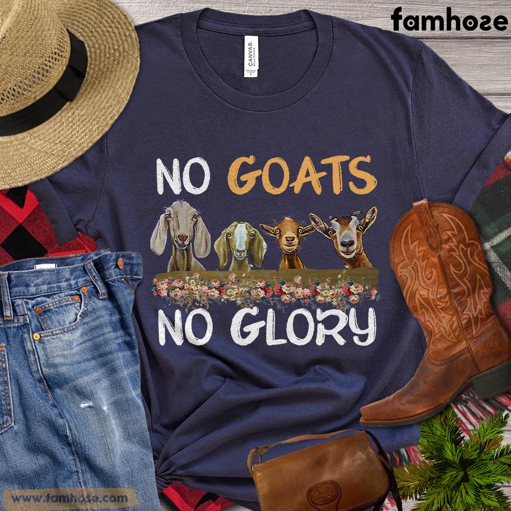 Funny Goat T-shirt, No Goats No Glory, Gift For Goat Lovers, Women Goa ...